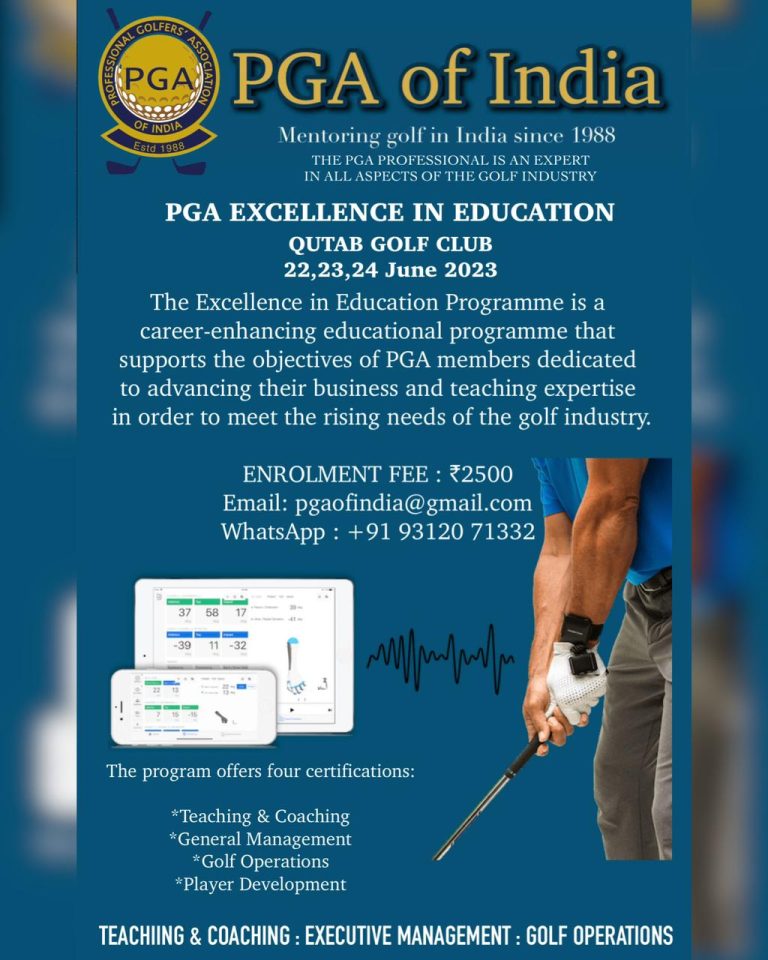 PGA of India launches education program – India Golf Weekly | India's ...